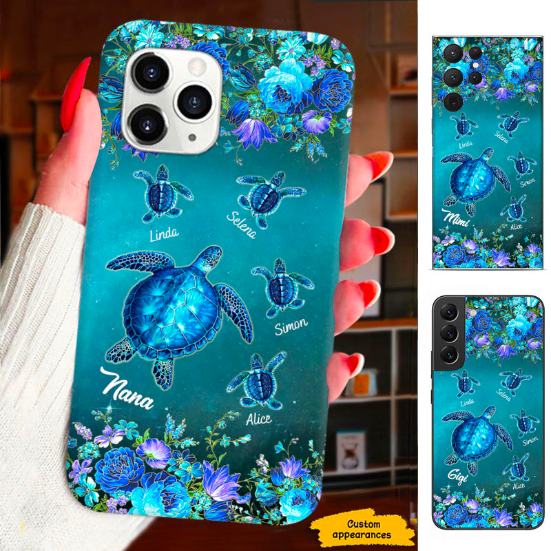 Turtle Mom Grandma Nana Mimi Gigi Auntie Personalized phone case SC241 ...