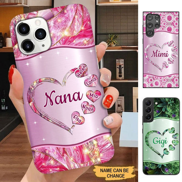 Hearts Grandma Nana Mimi Gigi Personalized Phone case SC7054 ...
