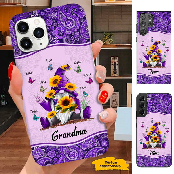 Sunflower Gnome Butterfly Grandma With Grankids Personalized Grandma P ...